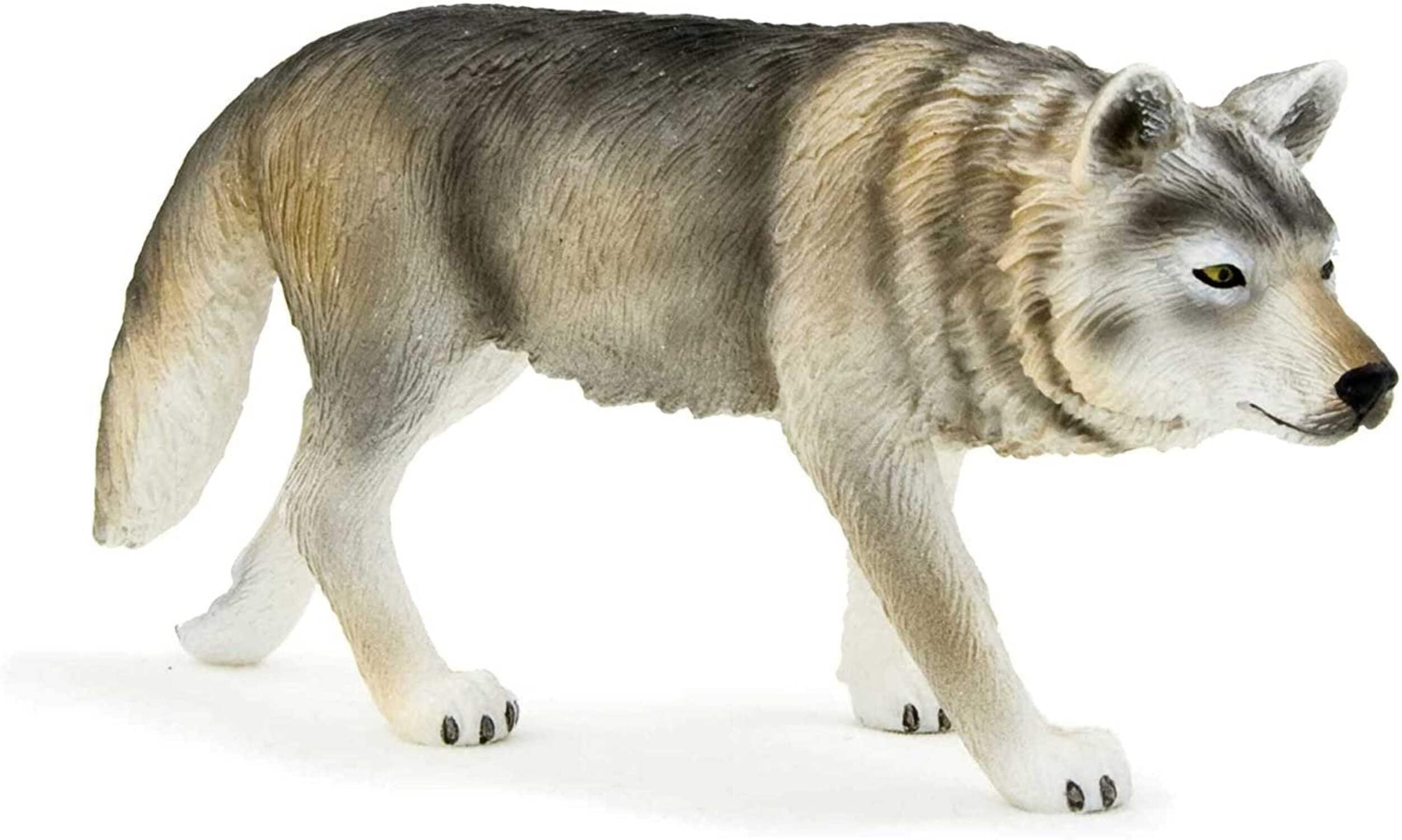 MOJO Timber Wolf Walking Realistic International Wildlife Hand Painted ...
