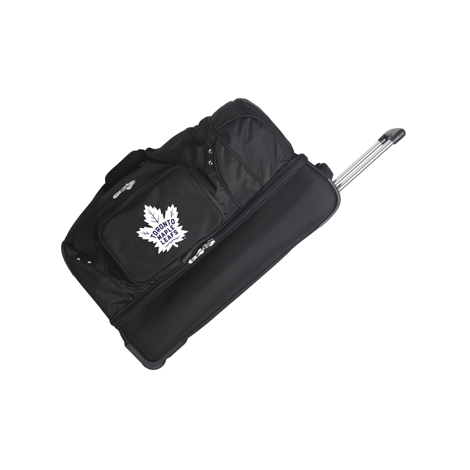 MOJO Toronto Maple Leafs Black 27'' 2-Wheel Drop Bottom Rolling Duffel ...