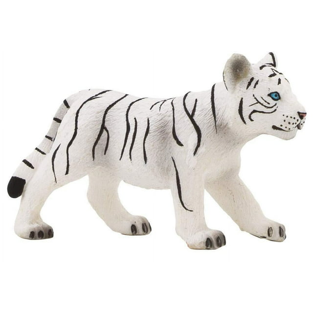 MOJO White Tiger Cub Realistic International Wildlife Hand Painted Toy ...