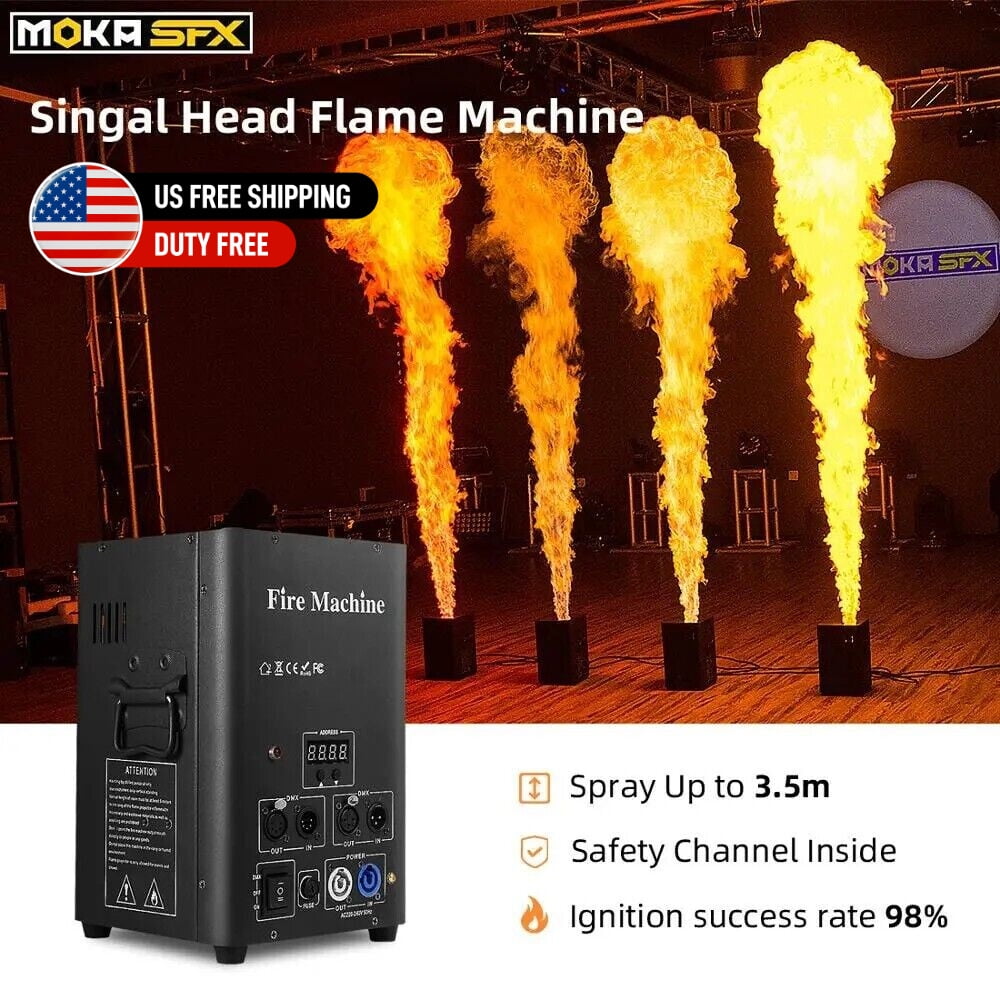 MOKA DMX Fire Machine for Stage Flame Machine Flamethrower Jet 10FT ...