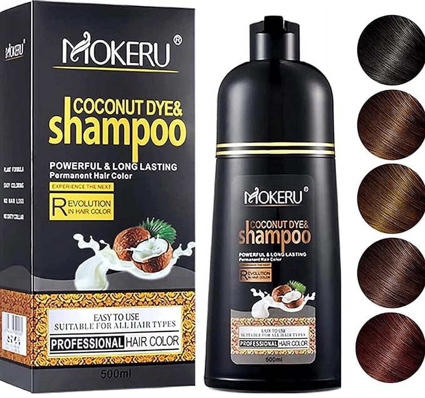 MOKERU Professional Argan COCONUT Oil Hair Color Shampoo 500 ML: Quick ...