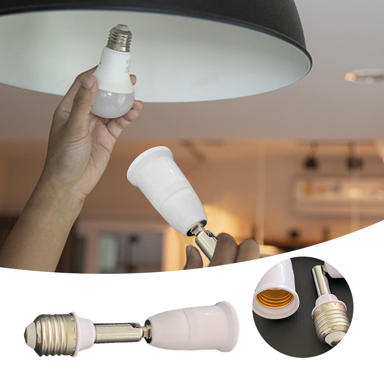 MOKINGTOP E27 to E27 Screw Extension Lamp Holder 180 Directional ...