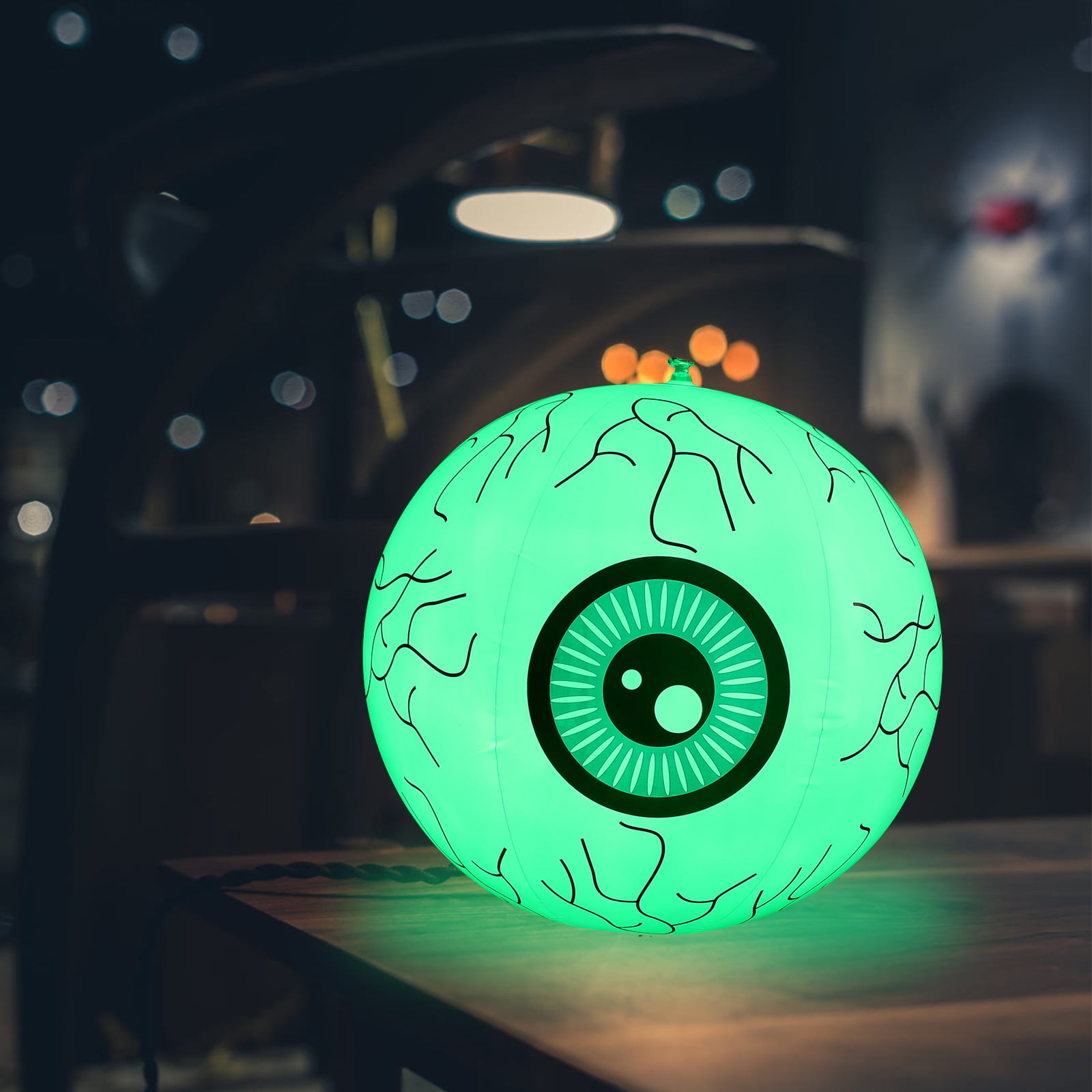 MOKKHNB 1 Set Toys White PVC Inflatable Glowing Eyeball for Festive ...