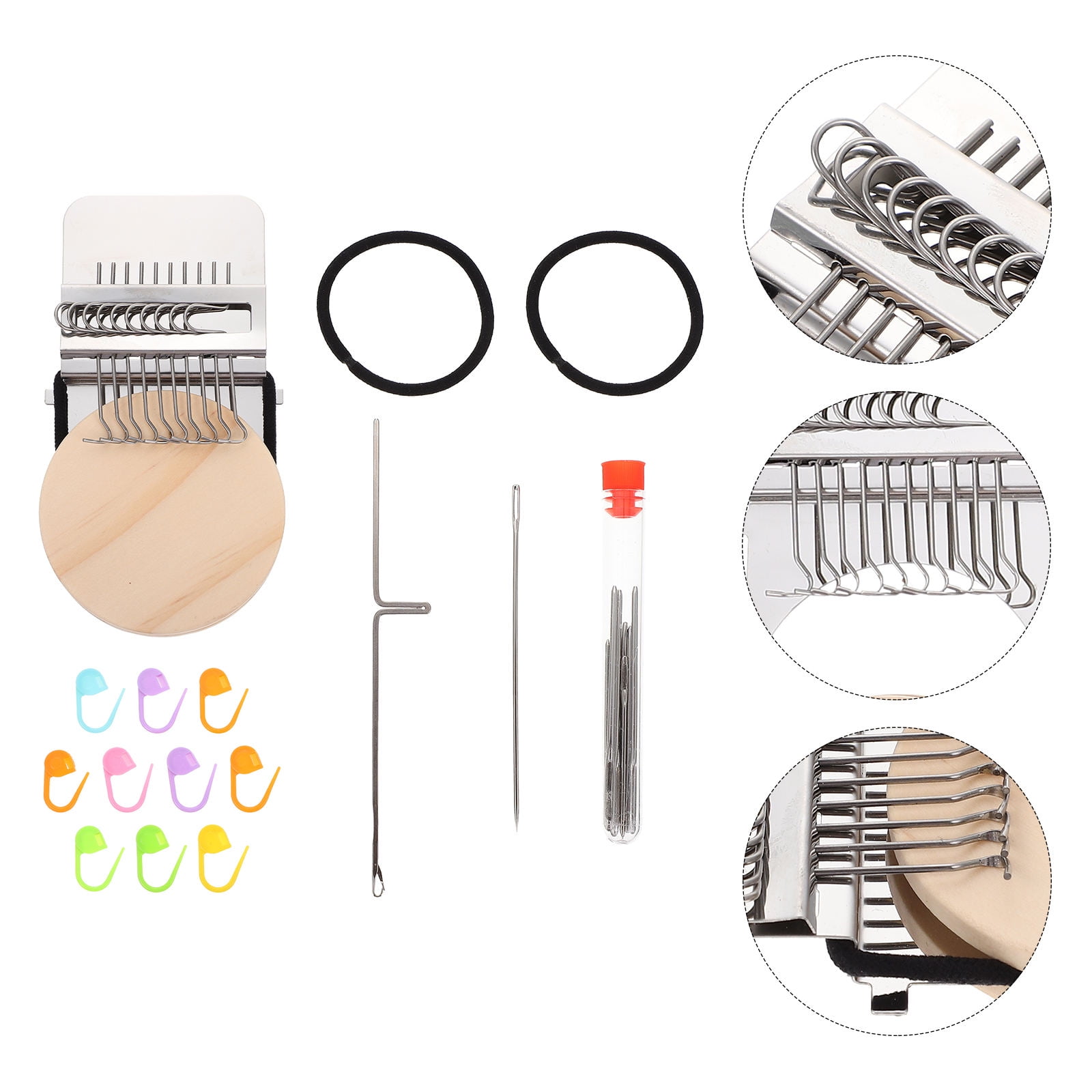 MOKKHNB Weaving Tool Kit Wooden Loom Assorted Color 1 Set 0.5X2.6X3.1in ...