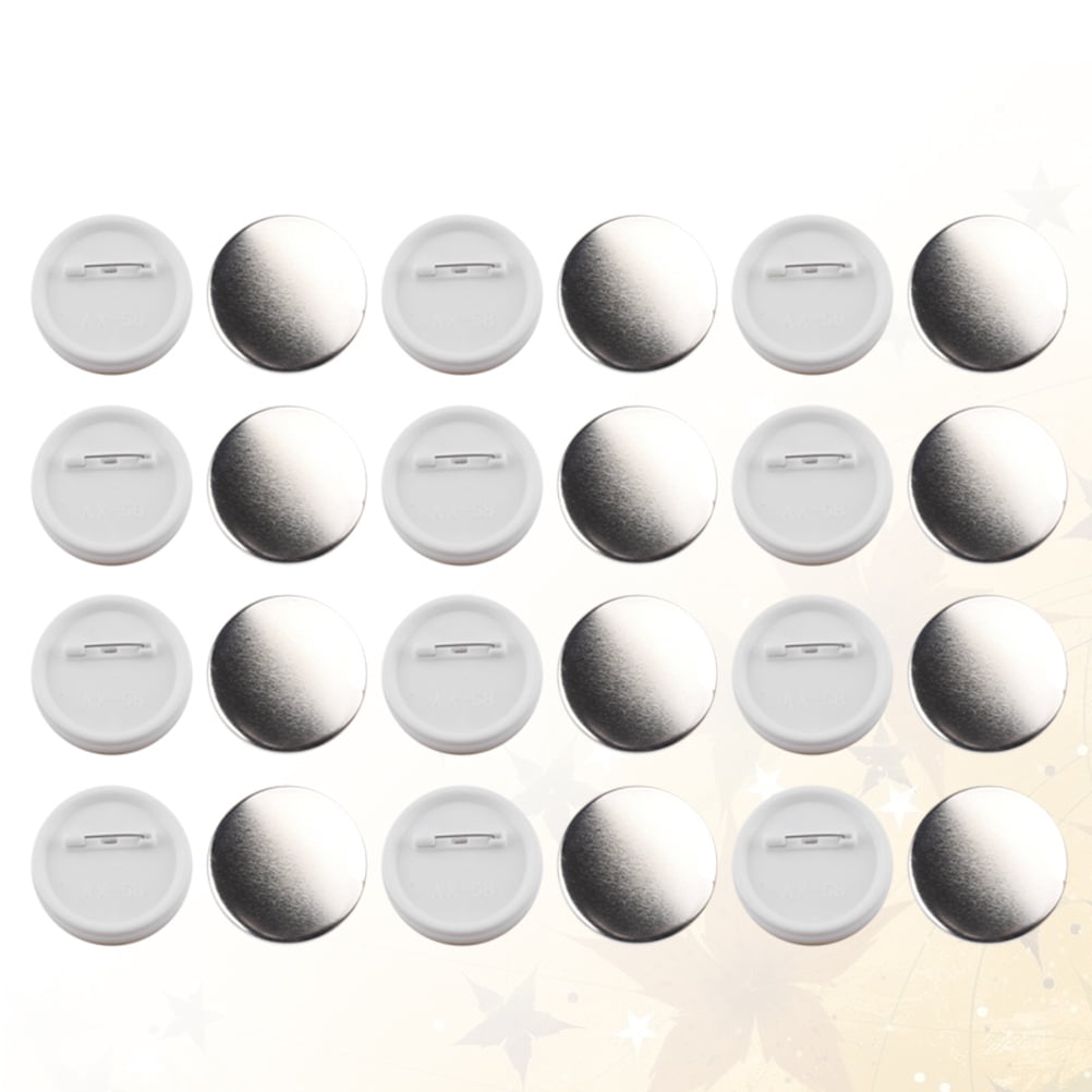 MOKKHNB Badge Pins Blank Tinplate 100Pcs 1In Silver Wearable - Walmart.com