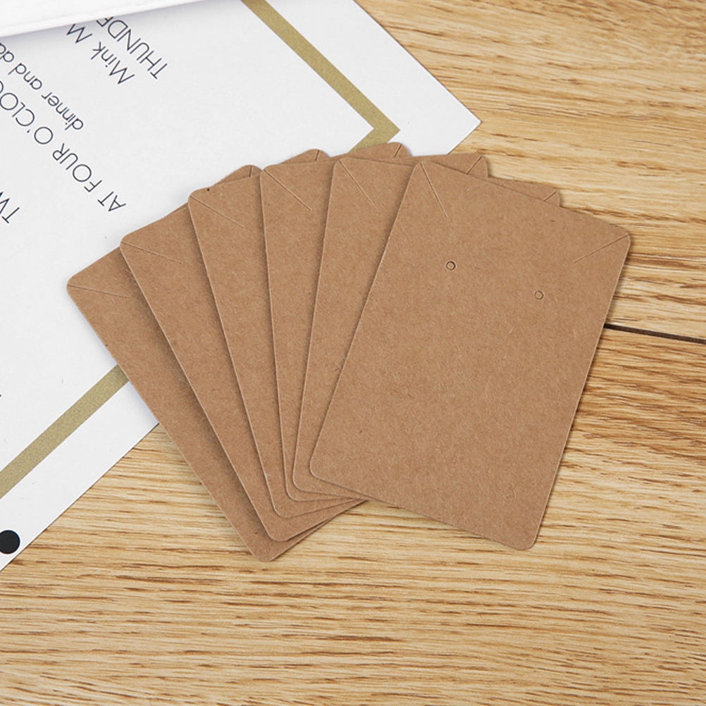 MOKKHNB 100Pcs Retail Earring Cards for Store Display Rectangular Light ...