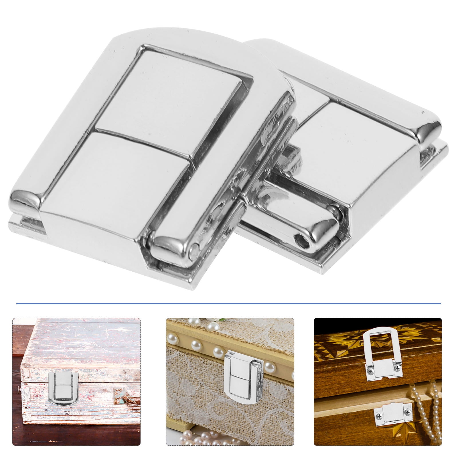 MOKKHNB 10Pcs Cabinet Latch Hardware Small Hasp Latch for Vintage ...