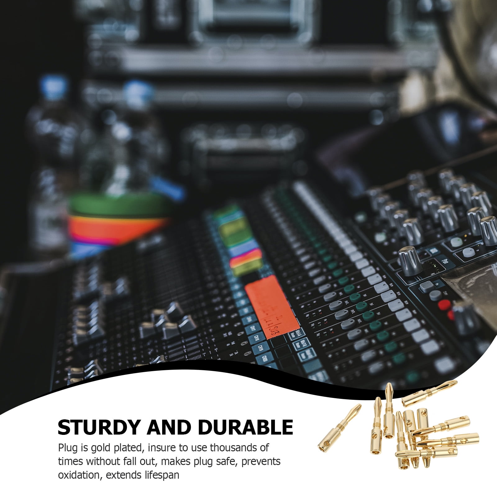 MOKKHNB 10Pcs Copper Banana Speaker Plugs for Dust Prevention and ...