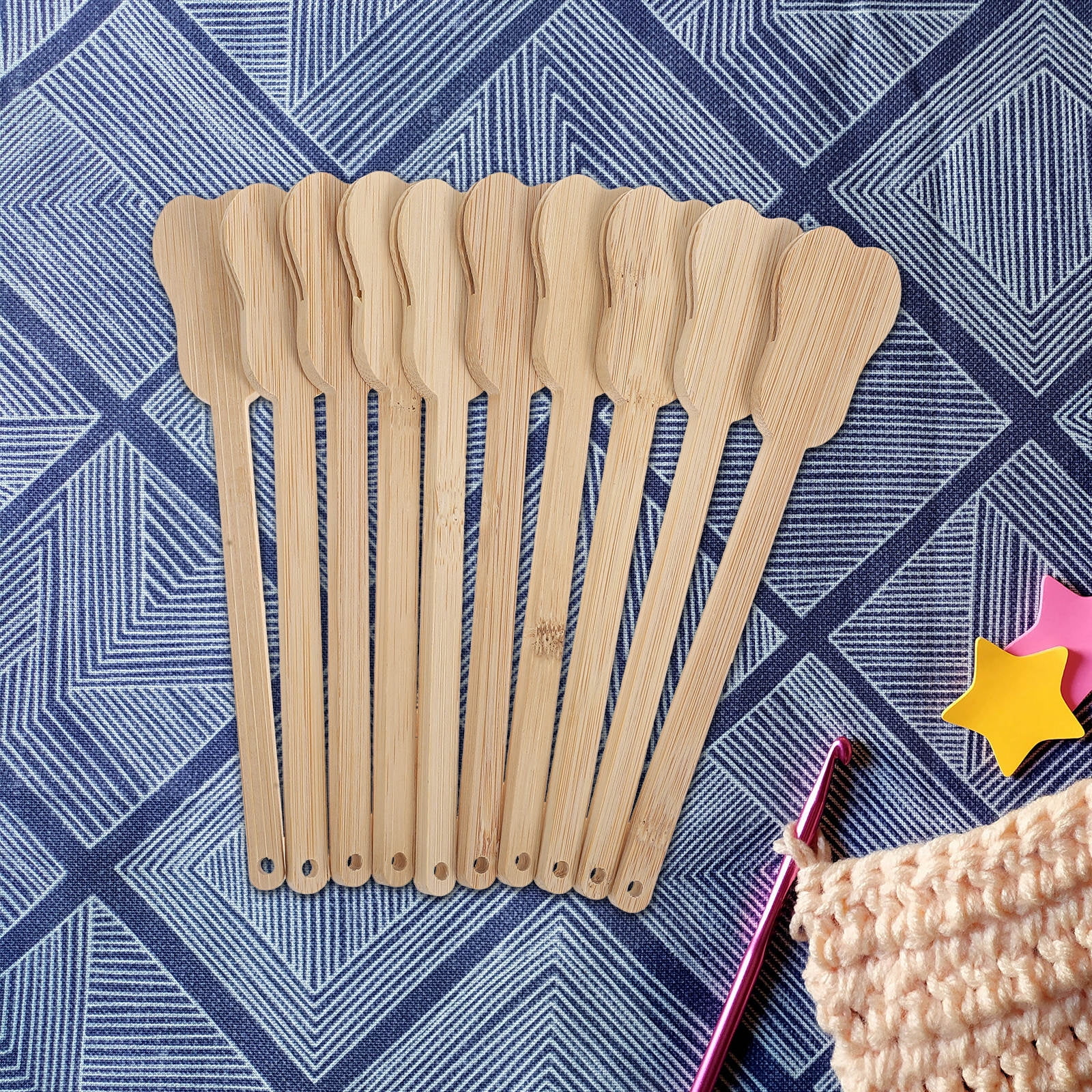 MOKKHNB 10Pcs Handheld Fan Frame Khaki Color Round Shape Diy Craft ...