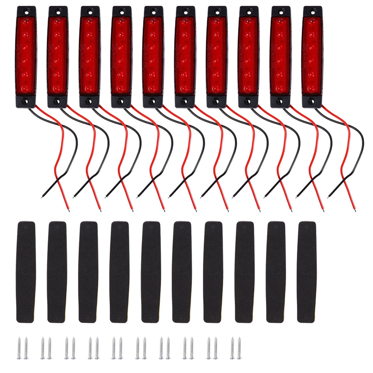 MOKKHNB Signal Light Turn Signal Light Lamp Red Silicone Wire 10Pcs ...