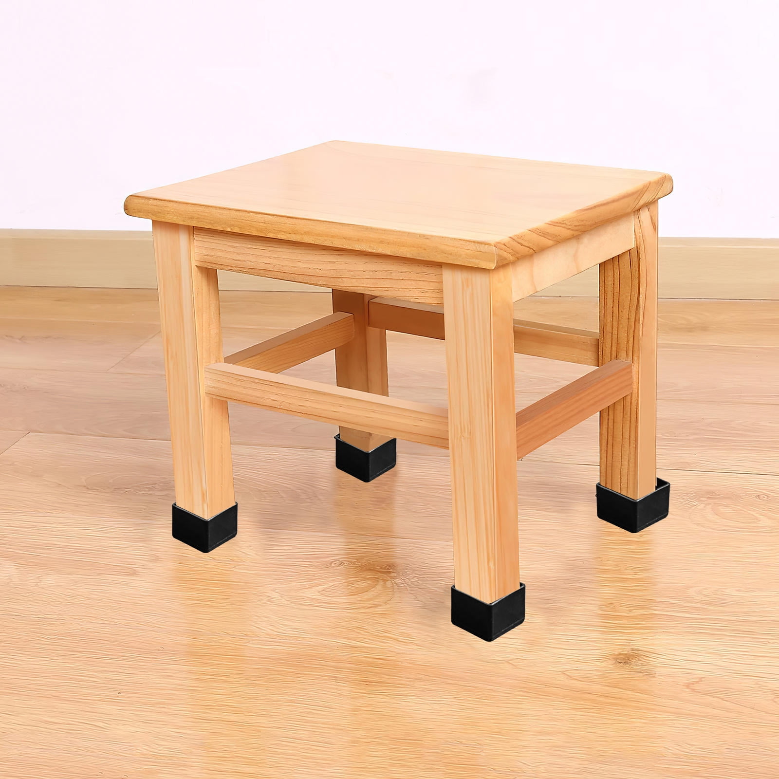 MOKKHNB 12Pcs Black Square Chair Leg Covers for Furniture Legs Noise ...