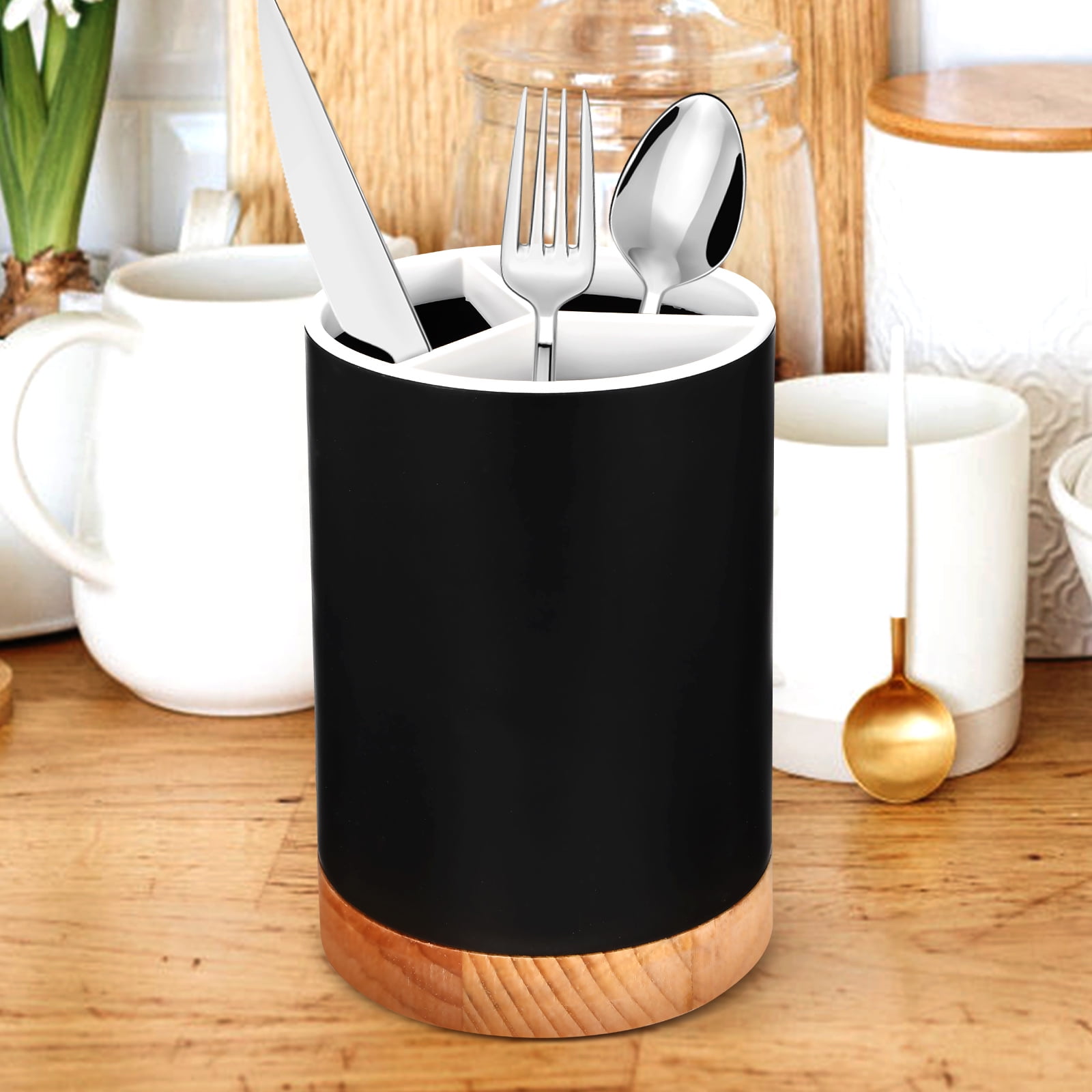 MOKKHNB 1Pack Cutlery Holder for Countertop Rectangular Chopstick ...