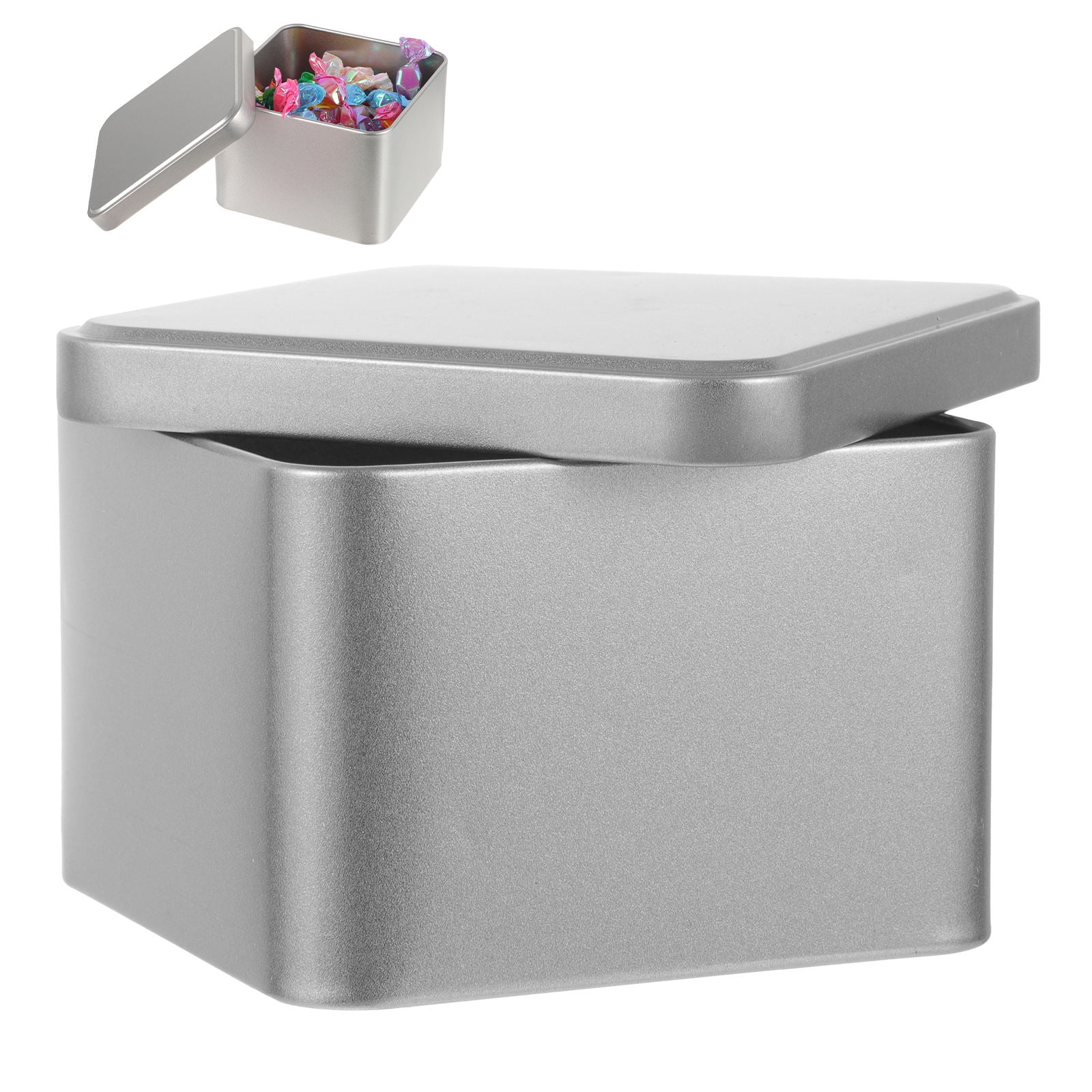 MOKKHNB 1Pack Portable Mini Tin Box for Storing Tea Leaves 9.8x9.8cm ...