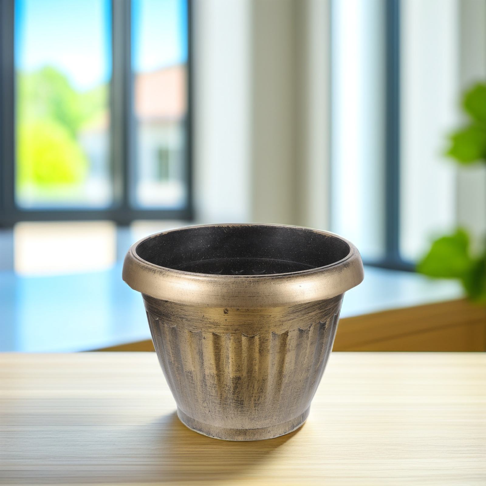 MOKKHNB 1Pack Round Flower Pot Plastic Planter Flower Pots for Garden ...
