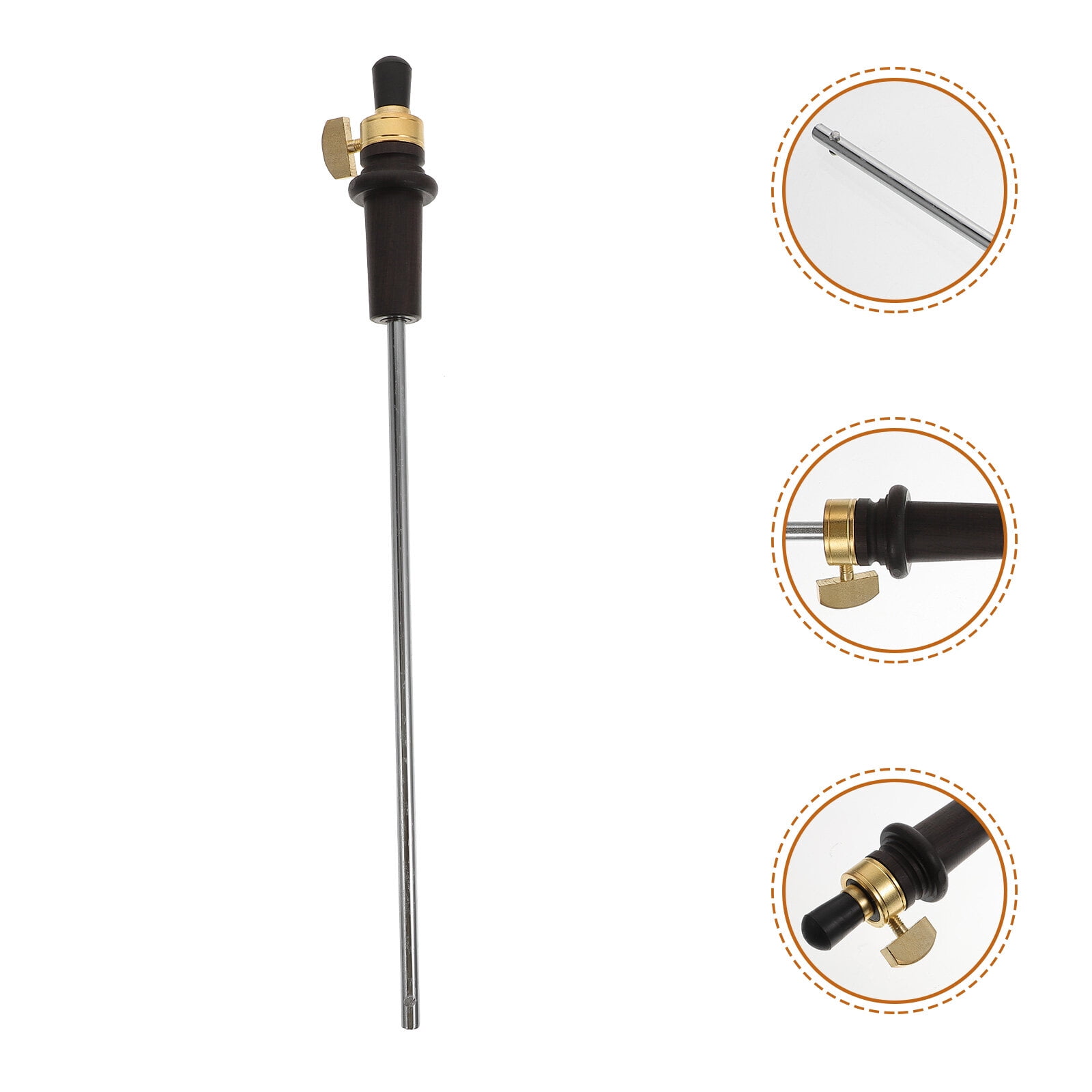 MOKKHNB Musical Instruments Accessories Ebony Metal 1Pcs 15.9X2X1.6In ...