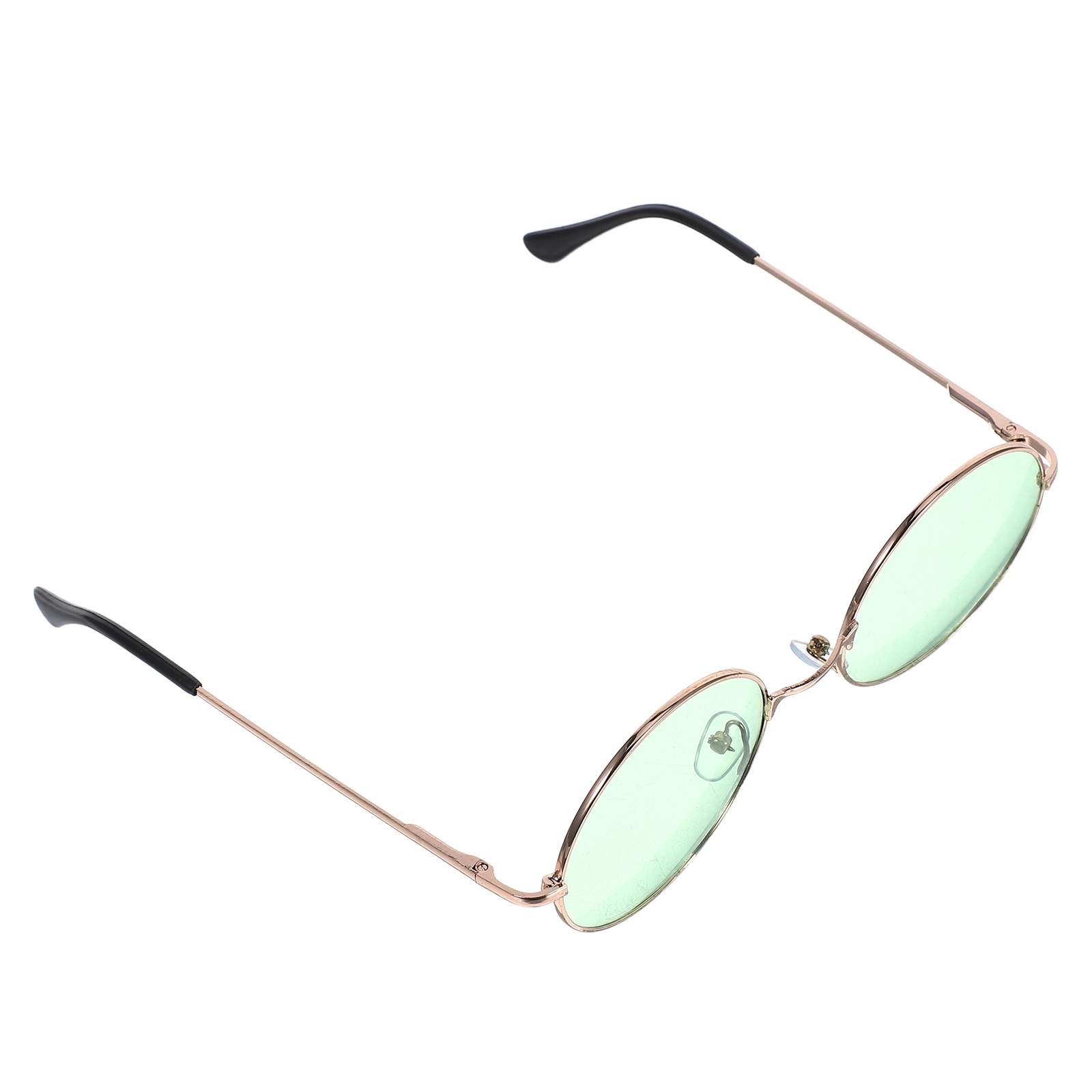 MOKKHNB 1Pcs Round Sunglasses Gold Frame Green Eyeglass Plastic Resin ...