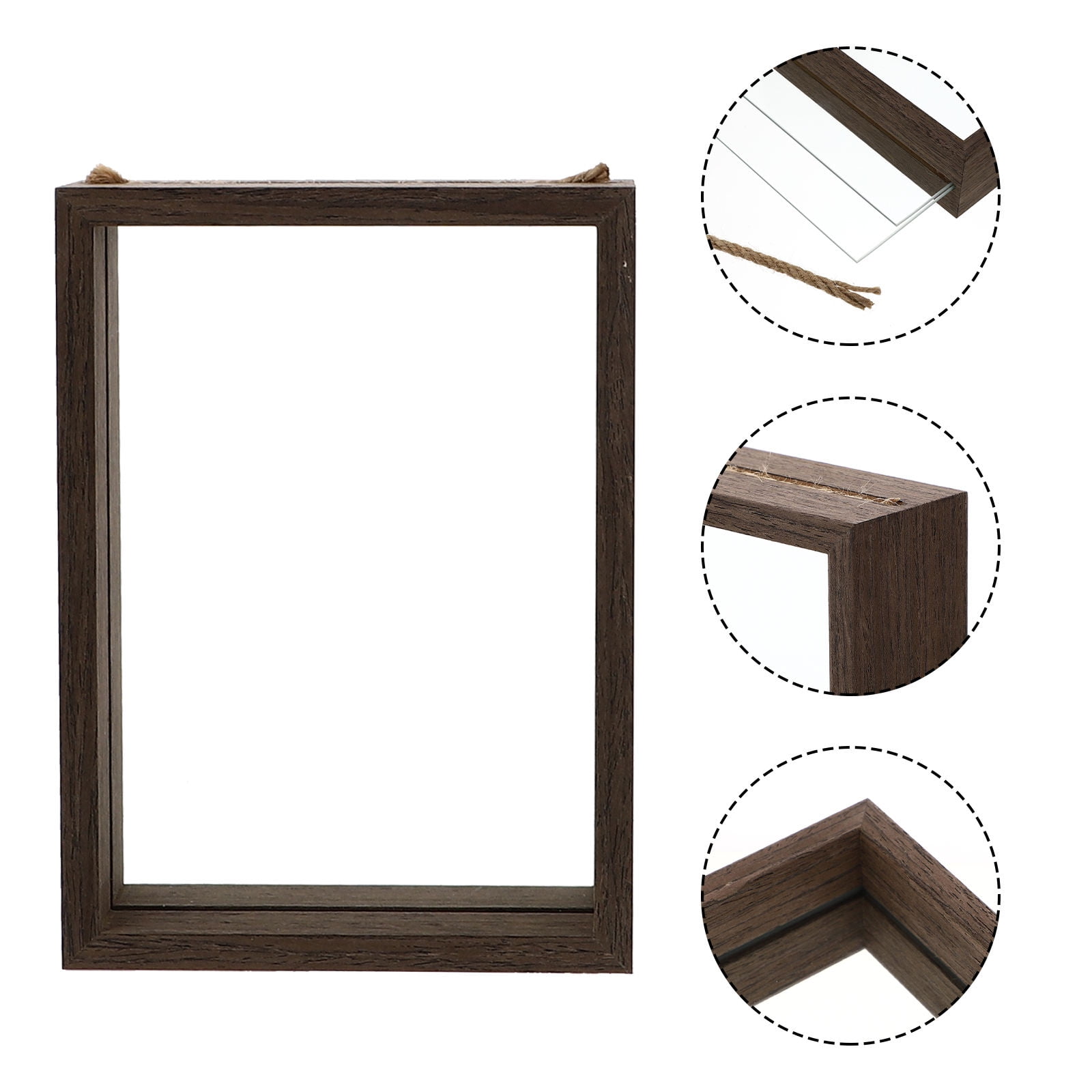 MOKKHNB 1Pcs Simple Design Photo Frame Brown Wood Picture Frame for ...