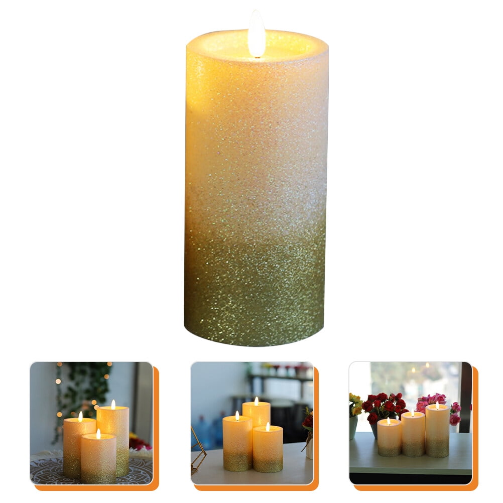 MOKKHNB 1Set Assorted Color Candle Lamp PP Synthetic Plastic Led Light ...