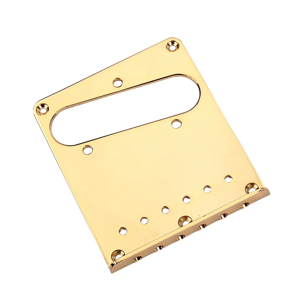 MOKKHNB 1Set Chrome-Plated Steel Flat Bridge Plate for Guitar ...