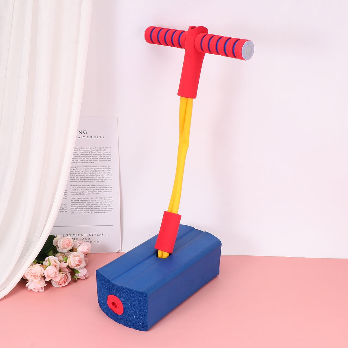 MOKKHNB 1Set Flash Jumped Toy for Kids Cognitive Improvement Blue Round ...