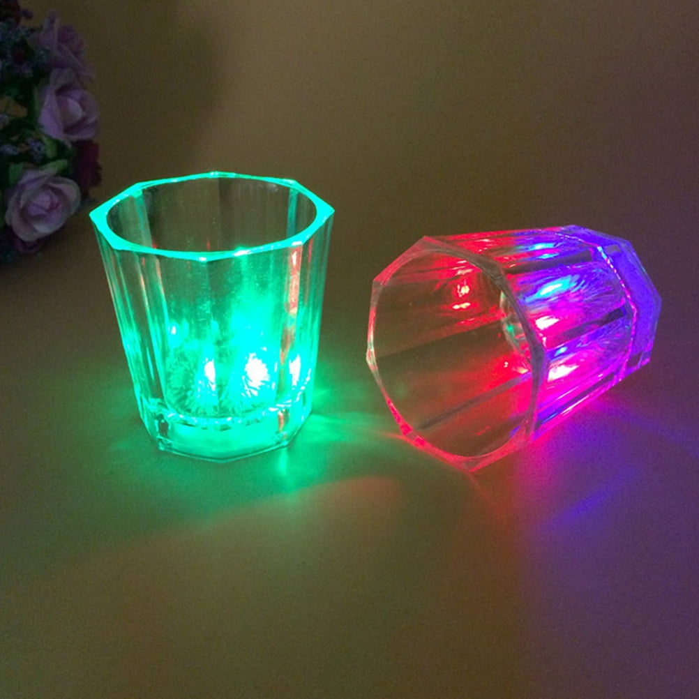 MOKKHNB 20 Pcs Octagon Cup with Led Light Creative Design for Parties ...