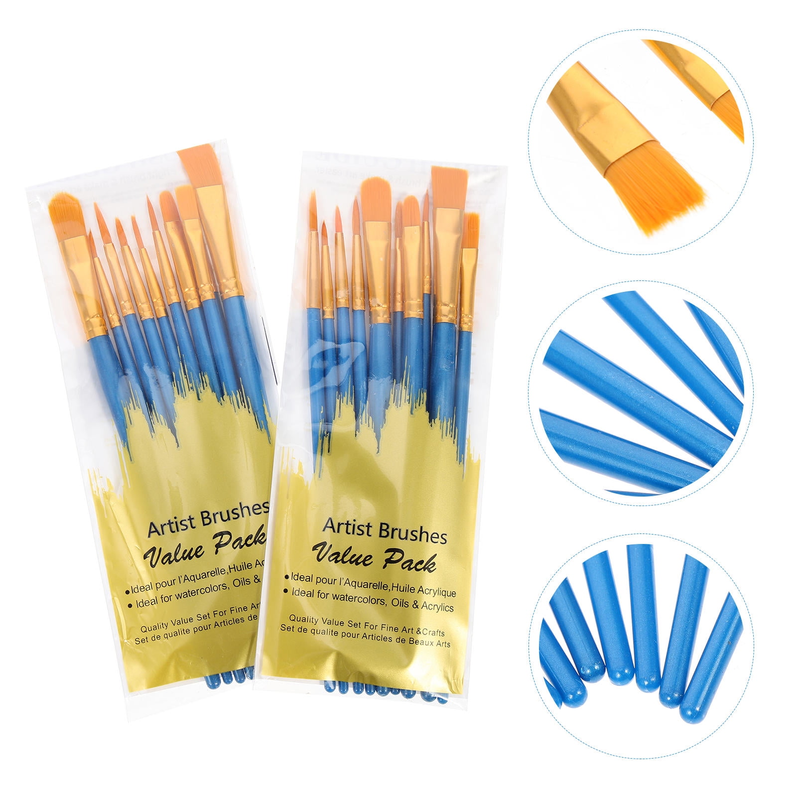 MOKKHNB Oil Painting Brushes Paintbrush Set Nylon 20Pcs Art Student ...