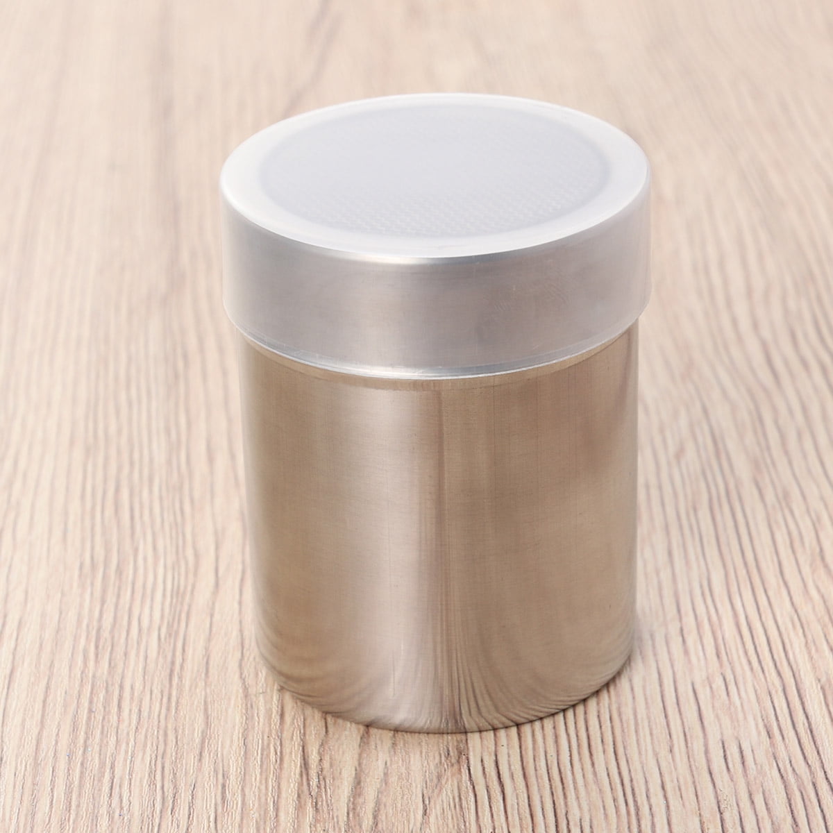 MOKKHNB 2Pcs Condiments Containers Mesh Design Silver Cylinder Shaped ...