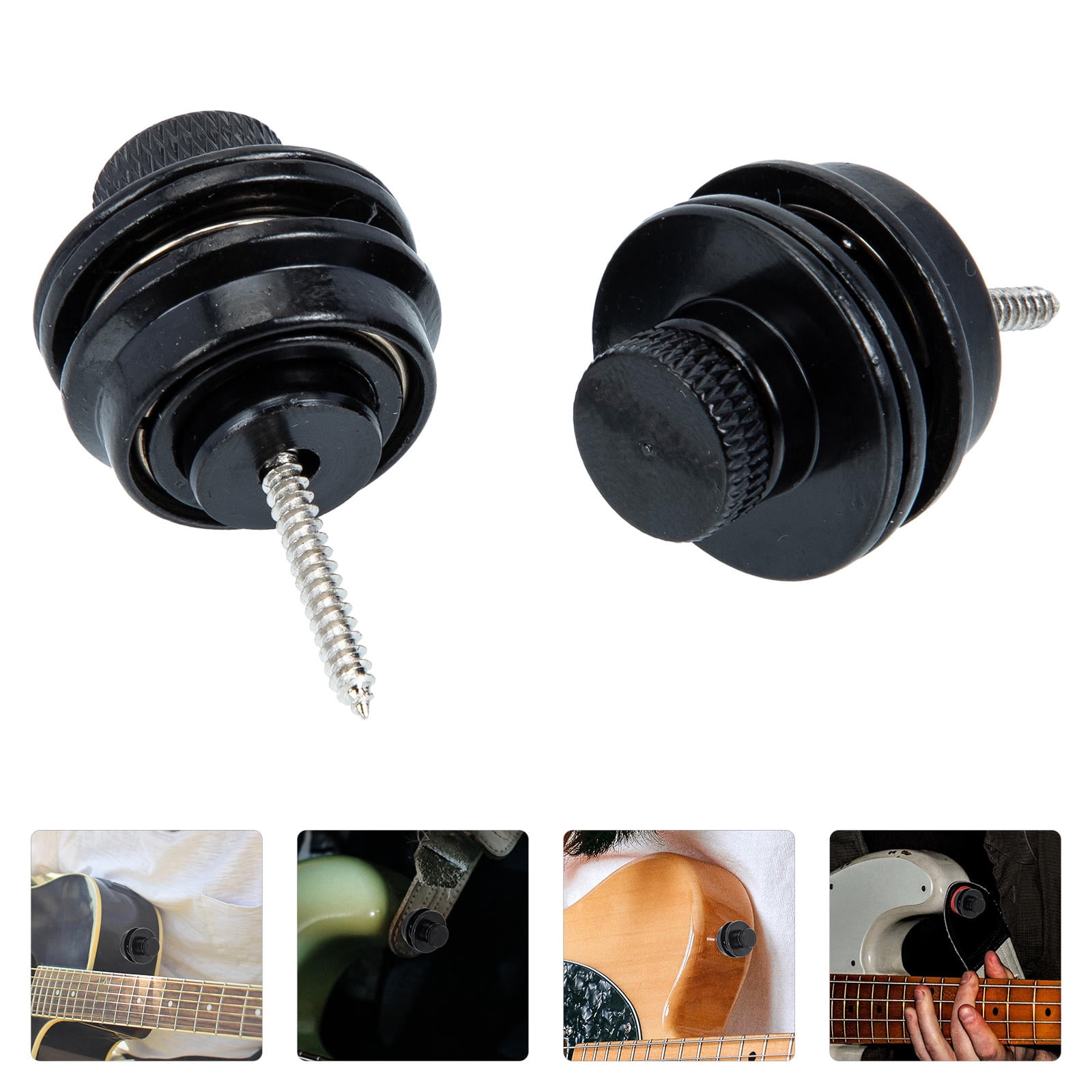 MOKKHNB Guitar Strap Button Metal 2Pcs 1.8x1x1In - Walmart.com