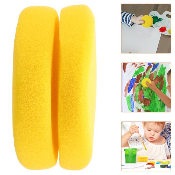MOKKHNB 2Pcs Painting Sponge Round Yellow Sponge for Children Craft ...