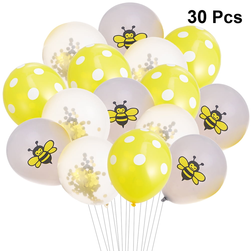 MOKKHNB 30Pcs Bee Pattern Balloons Latex Party Decoration for Birthday ...
