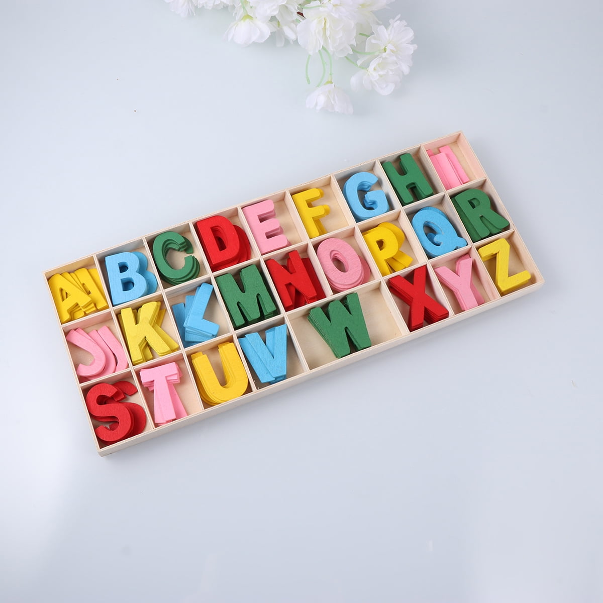 MOKKHNB Wooden Craft Letters Toy Assorted Color 1Set Movable Alphabet ...