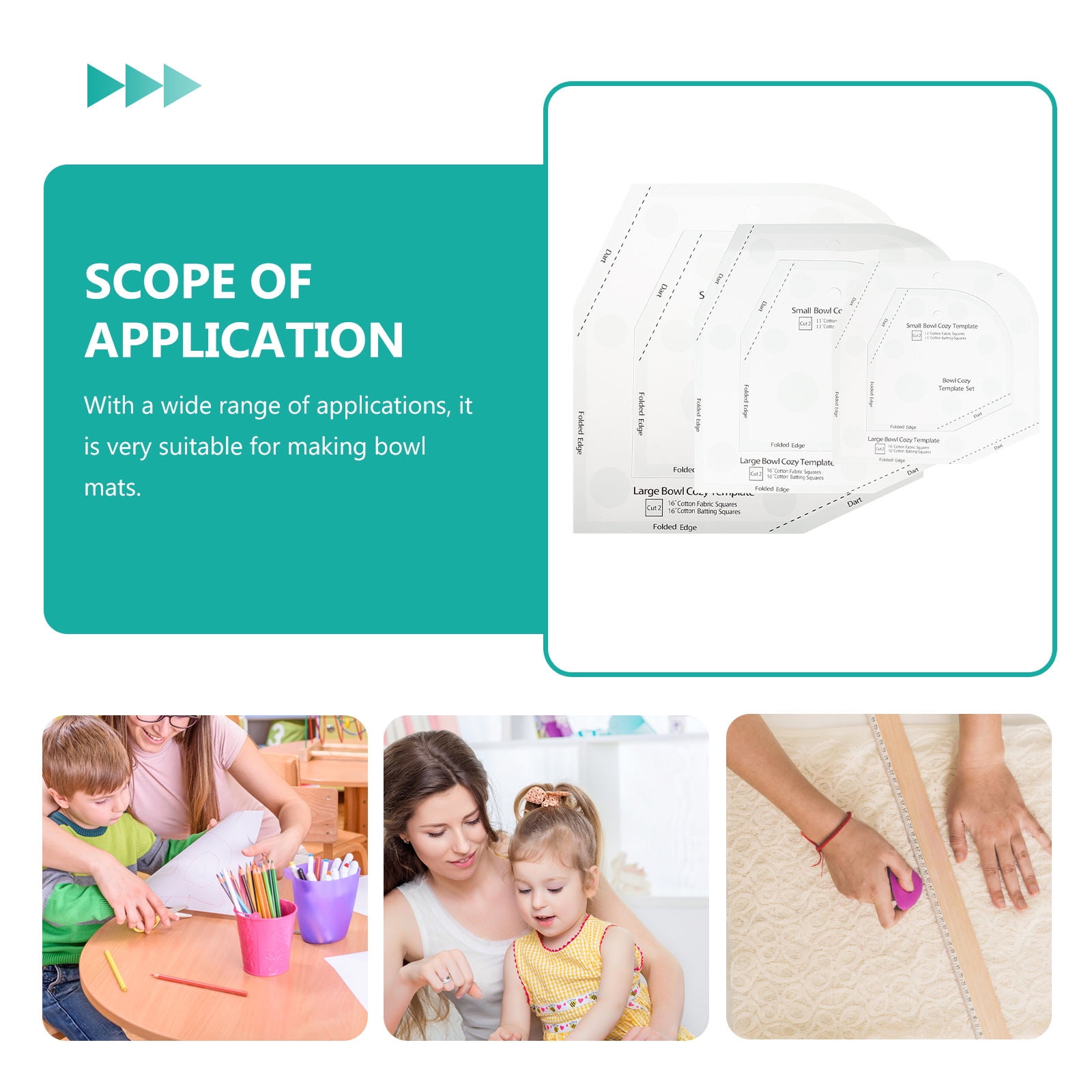 MOKKHNB 3Pcs Acrylic Sewing Ruler for Sewing Activities with ...