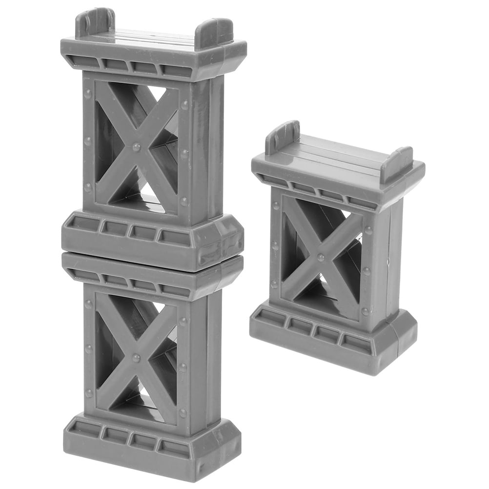 MOKKHNB 3Pcs Playing Bridge Pier Model for Train Tracks Grey Color ...