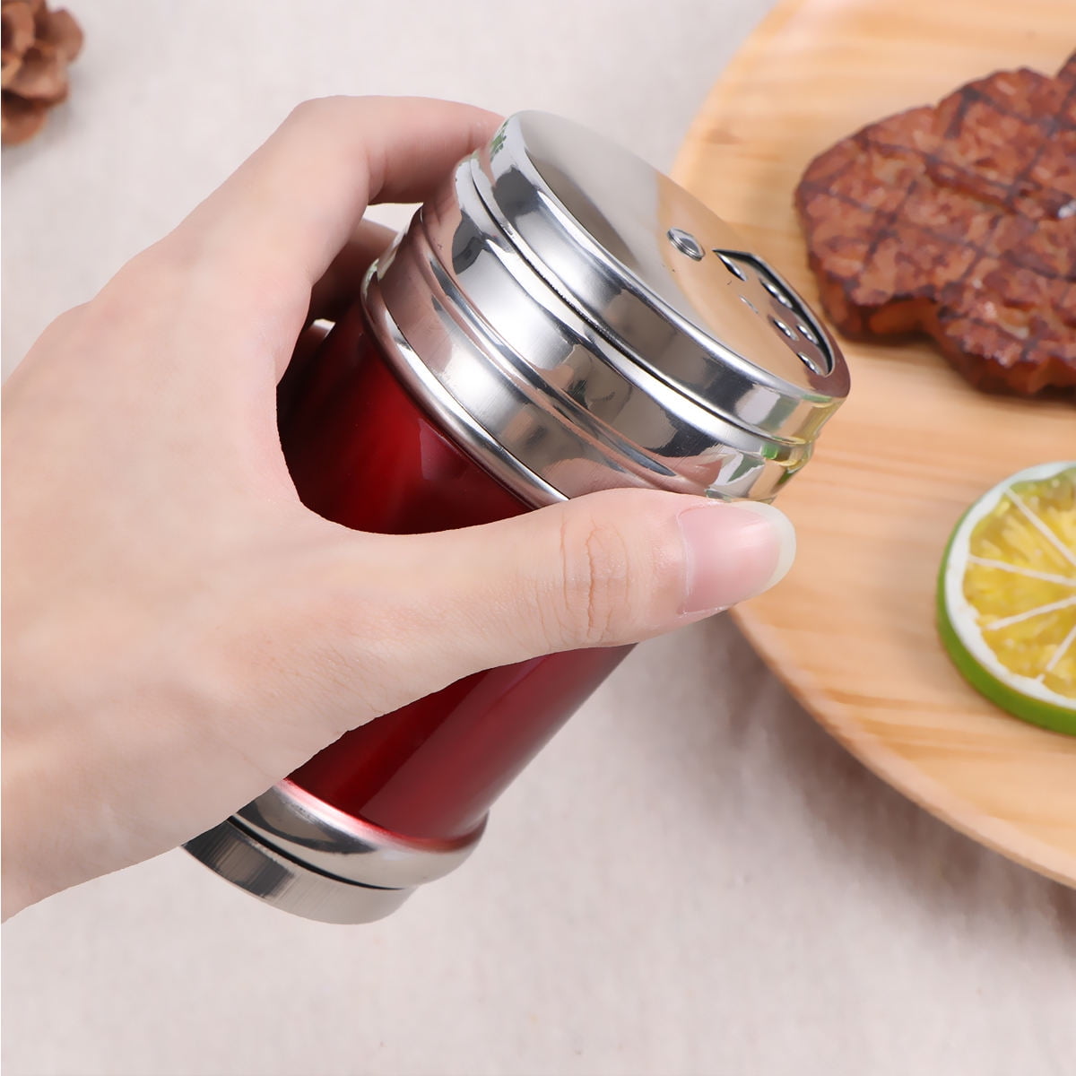 MOKKHNB 3Pcs Seasoning Shaker Random Color 4x1.6x3.3in Stainless Steel ...