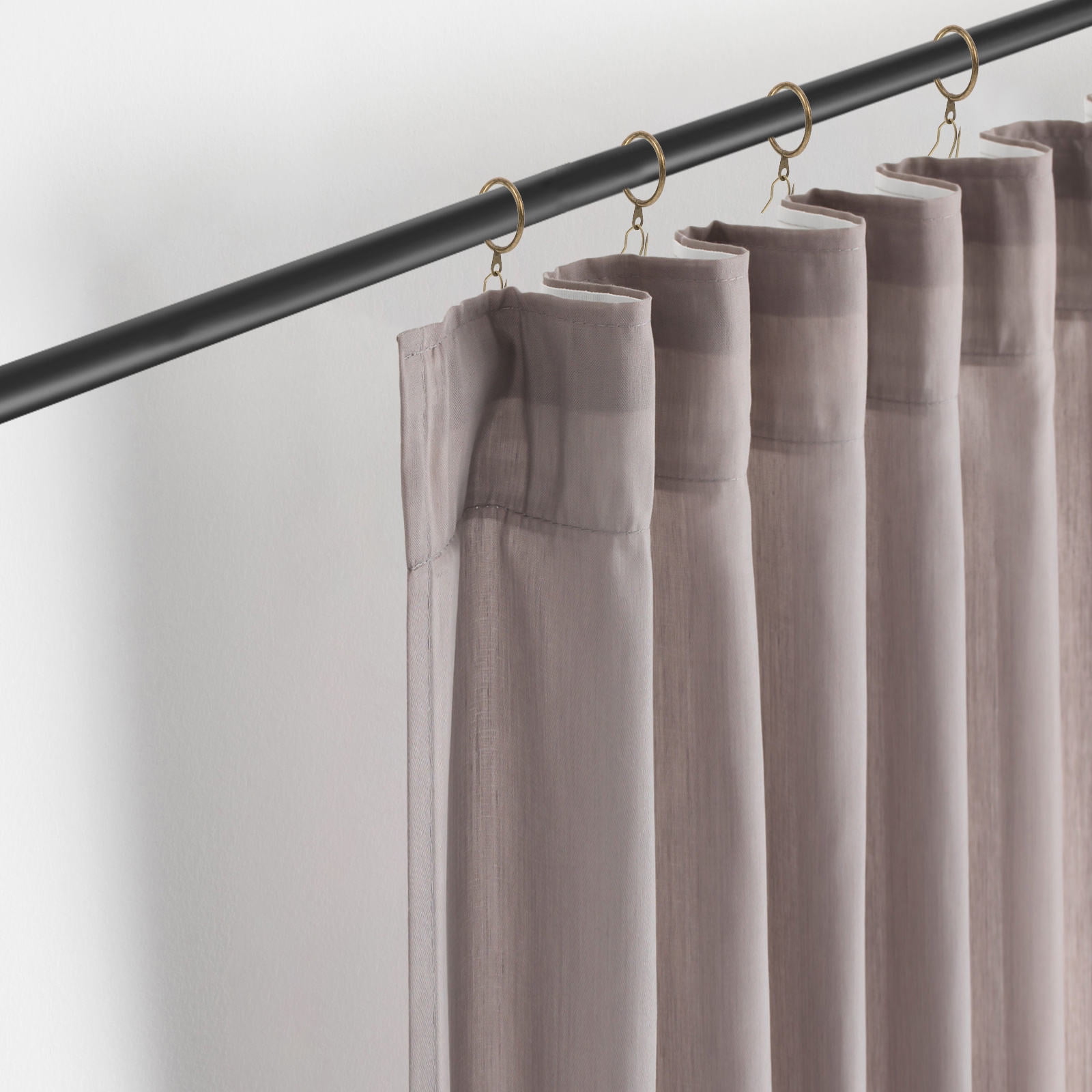 MOKKHNB 40Set Curtain Hangers for Bathroom Curtains with Olive Green ...