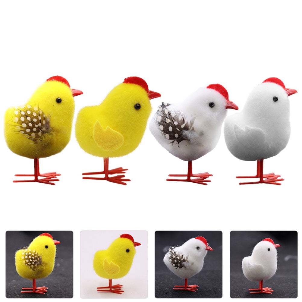 MOKKHNB 4Pcs Chicken Accessories Chick Shape Assorted Color Foam Indoor ...