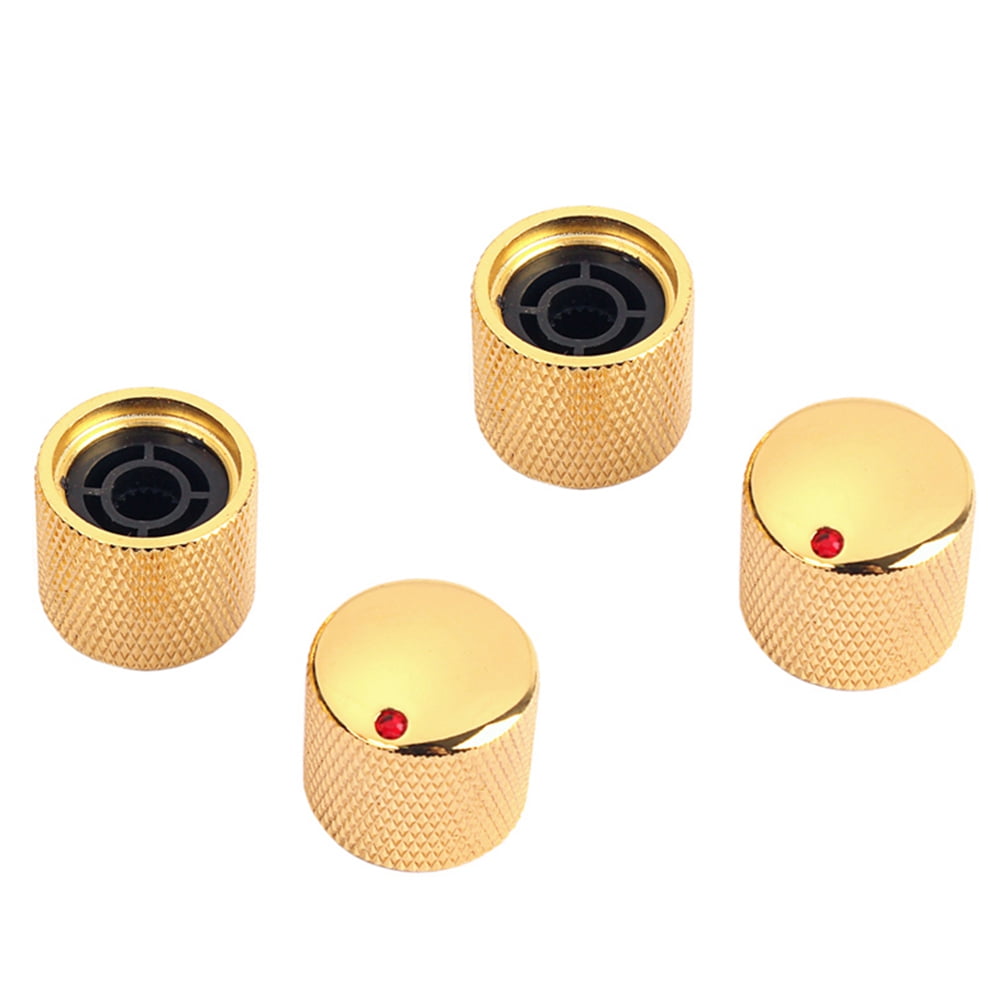 MOKKHNB 4Pcs Red Iron Guitar Control Knob for Electric Guitar Upgrade ...