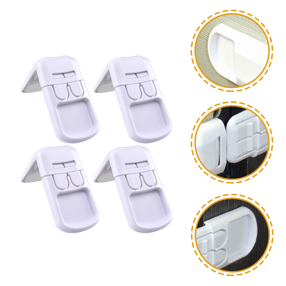 MOKKHNB 4Set Right Angle Safety Latches For Babies Closet And Drawer ...
