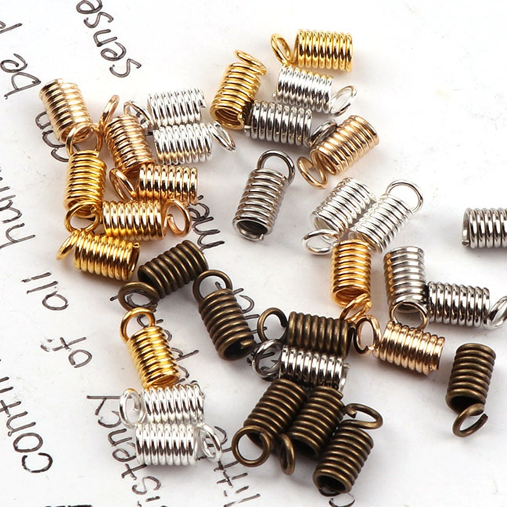 MOKKHNB 5 Packs 200 Pieces per Pack Connector Clasps Silver Metal ...