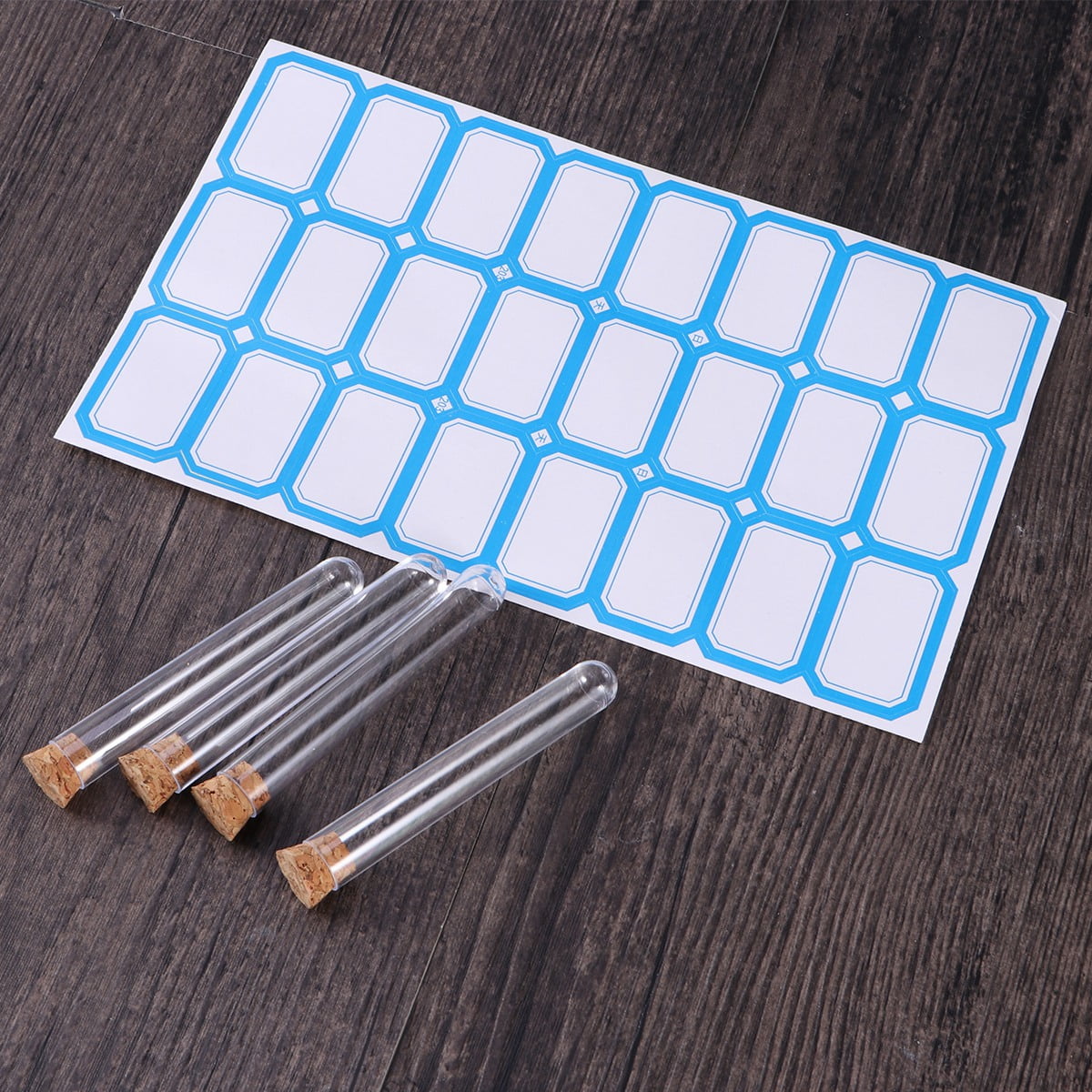 MOKKHNB 50Set Clear Plastic Test Tubes with Cork for Scientists and ...