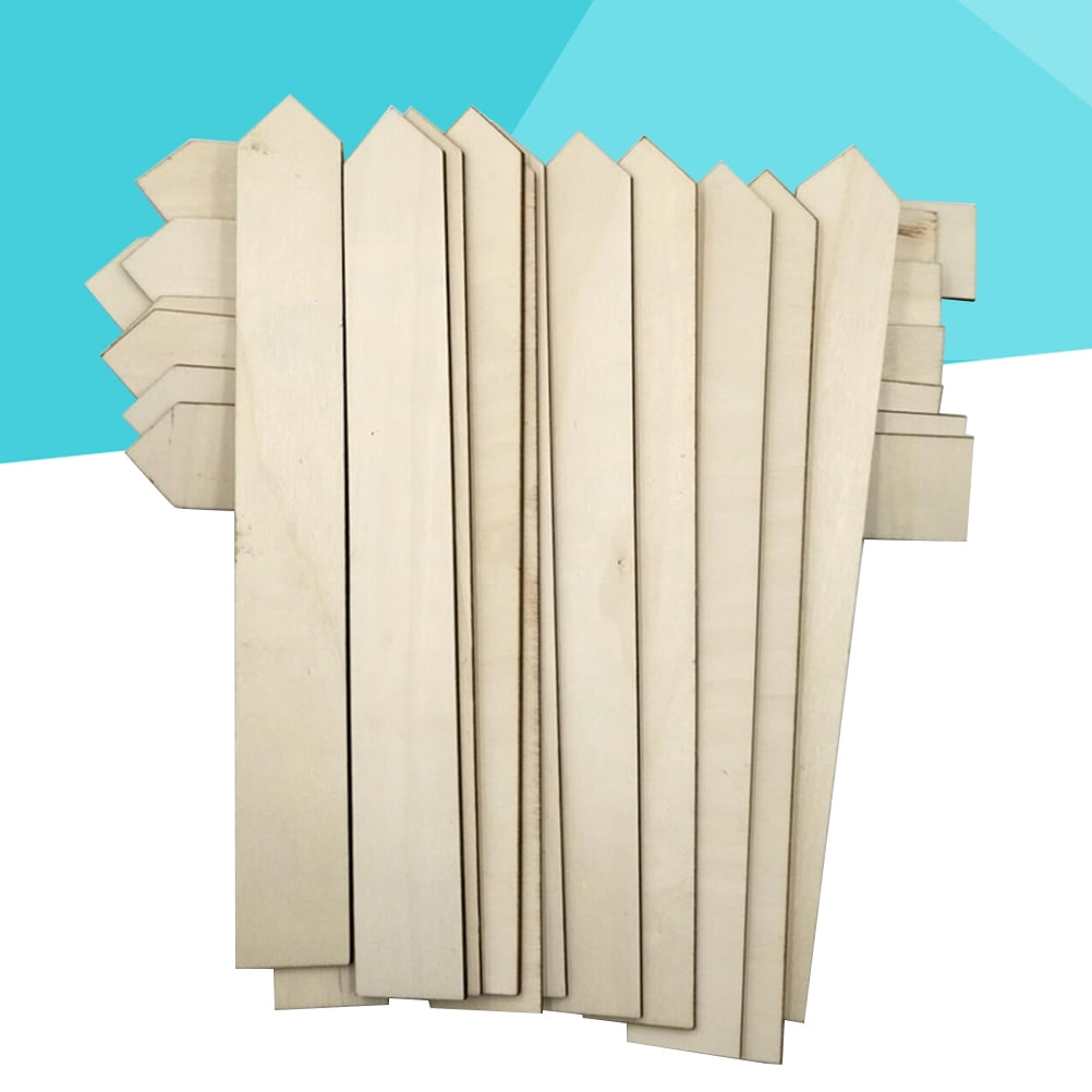 MOKKHNB Planting Labels for Garden Wood Rectangular 50Set 9.4 x 1.2in ...