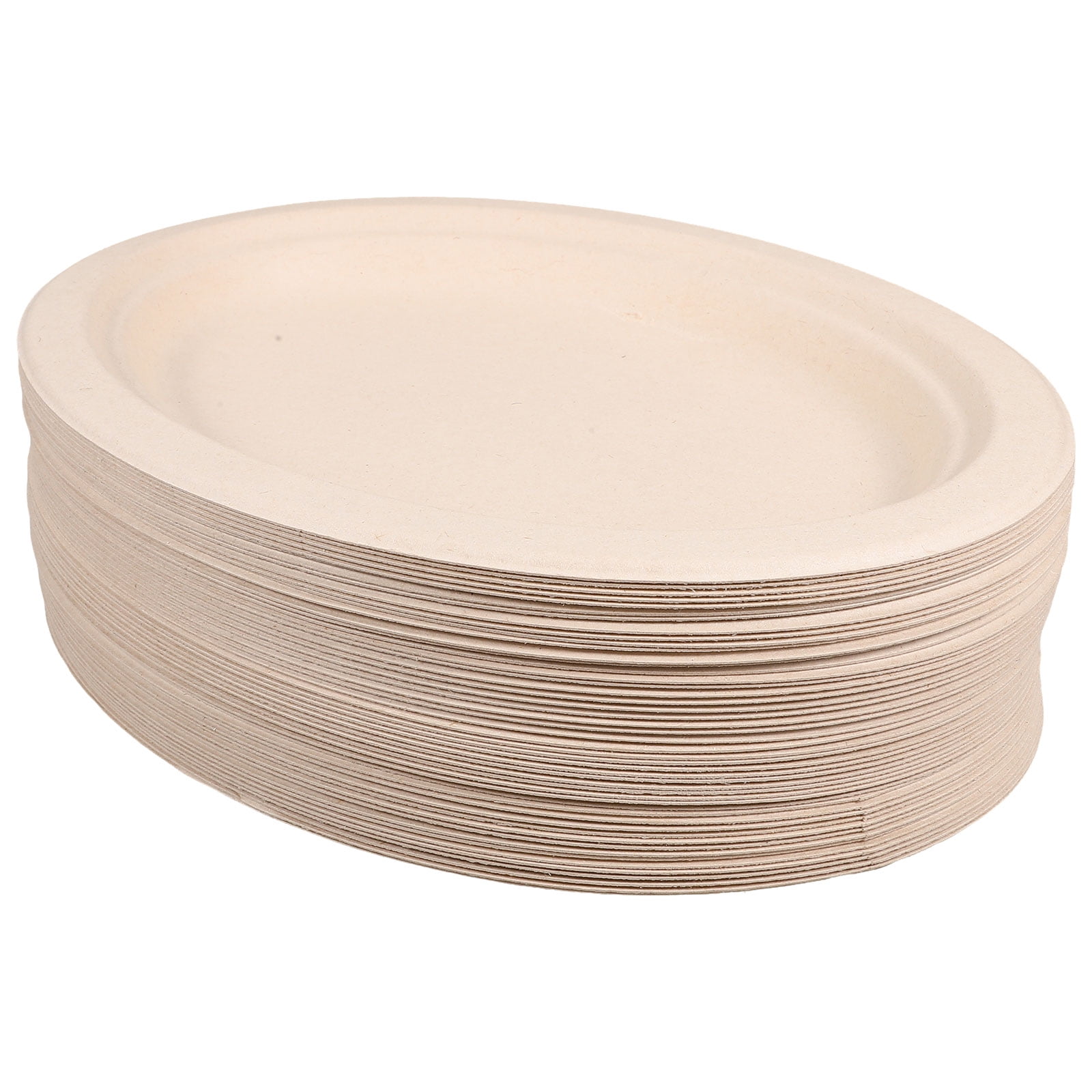 MOKKHNB 50pcs Party Plate Oval Heavy Duty Paper for Events and ...