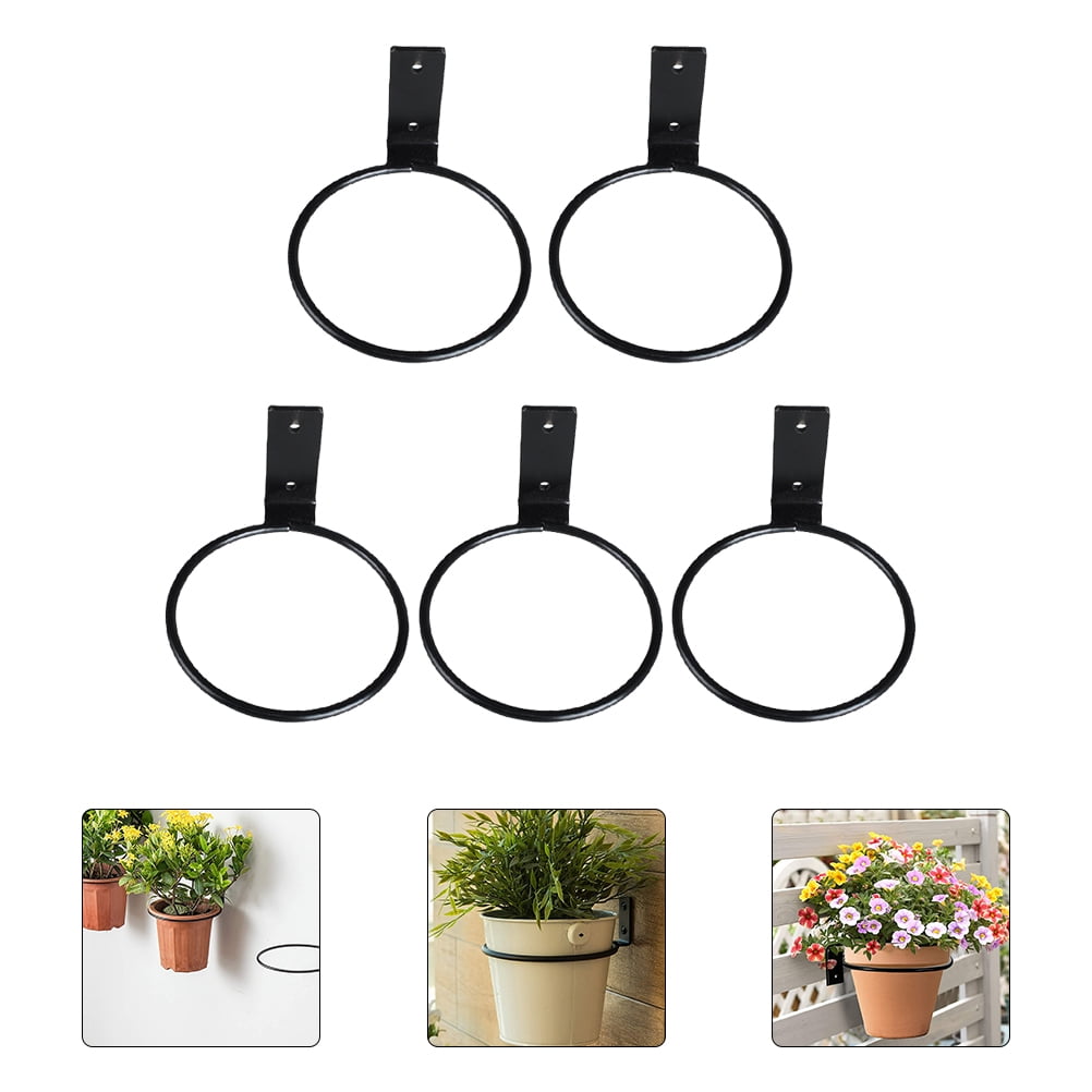 MOKKHNB 5Pcs Iron Flower Pot Rack Wall-mounted Flowerpot Bracket For ...