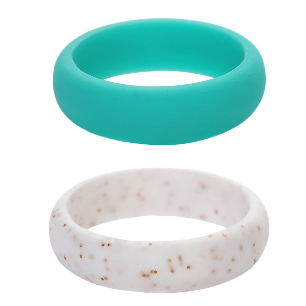 MOKKHNB Men's Rings Silicone Assorted Color 5Set Durable and Skin ...