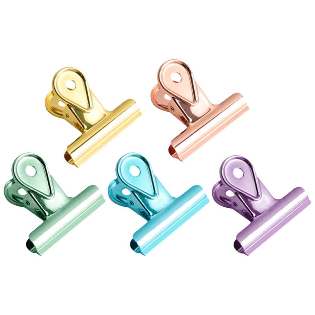MOKKHNB 5pcs Decorative Binder Clips Paper Clamps For Office Supplies ...