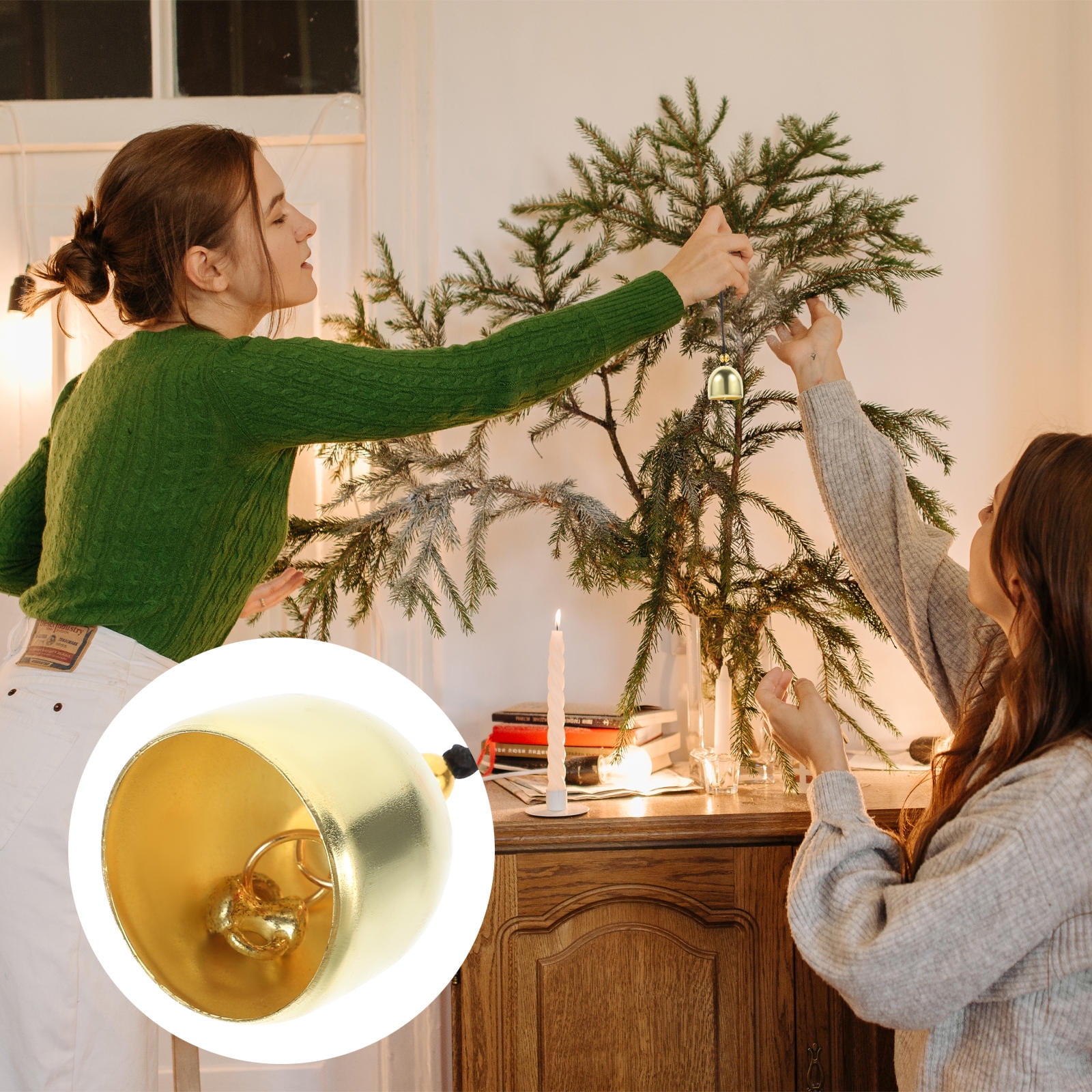 MOKKHNB 6 Sets Metal Bells For Crafting Diy Bell Pendant Party ...