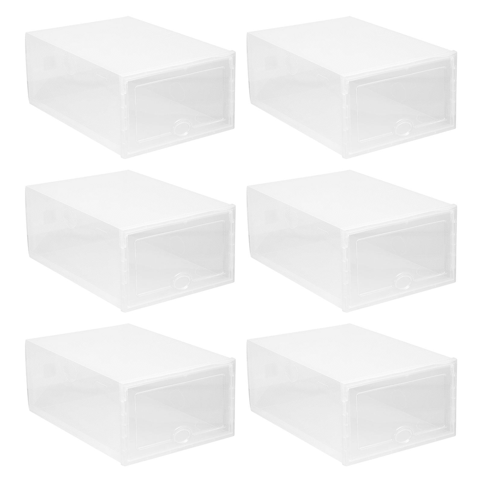 MOKKHNB 6Pack Plastic Shoe Storage Box Rectangular Simple Style for ...