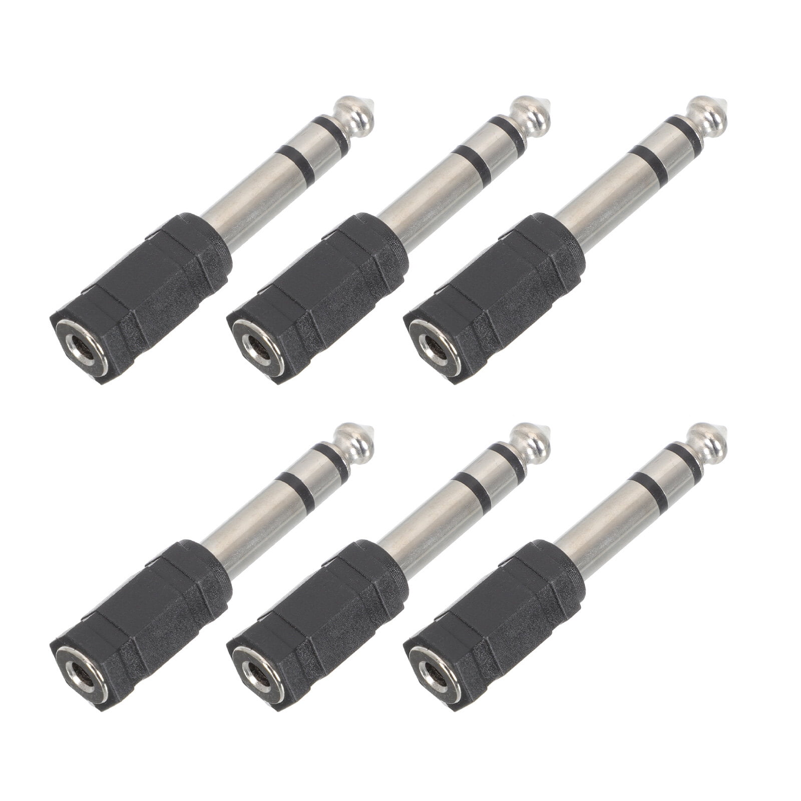 MOKKHNB 6Pcs Silver Cylindrical Headphones Jack Adapter for Audio ...