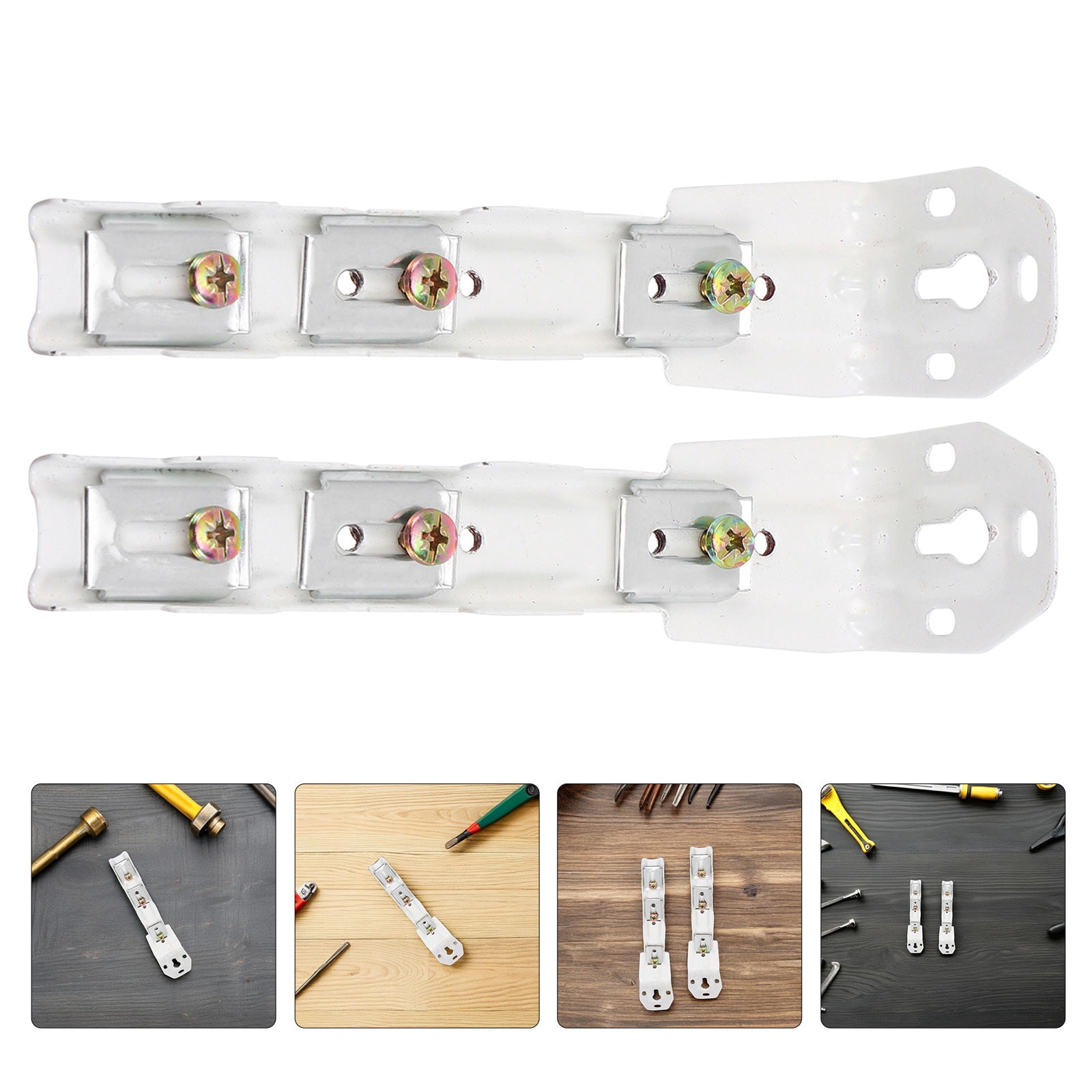 MOKKHNB 8Pcs White Curtain Mounting Hardware Brackets for Easy DIY ...