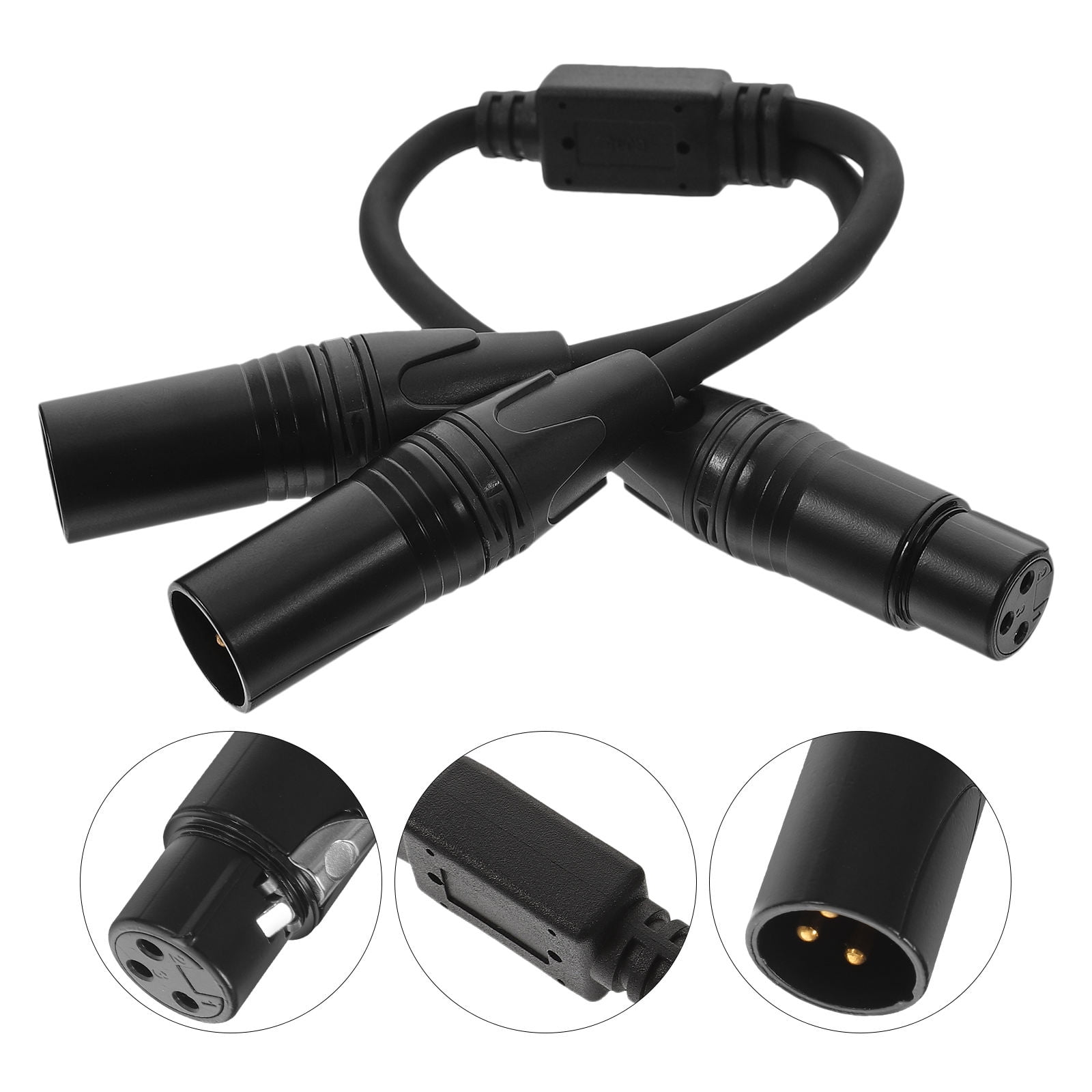 MOKKHNB Conference Room XLR Splitter Cable Black Polyethylene ...